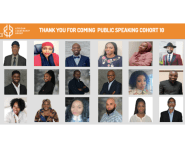 Congratulations To The 10th Public Speaking Graduating Class African