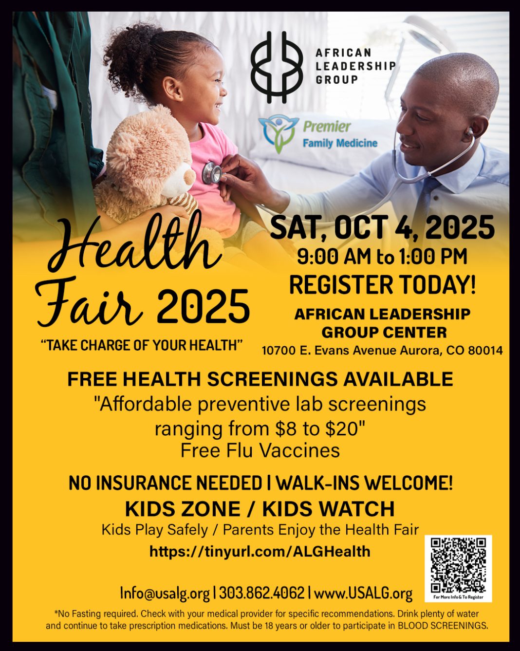 ALG Health Fair 2025 | REGISTER FOR YOUR LOW COST BLOOD SCREENING TODAY ...